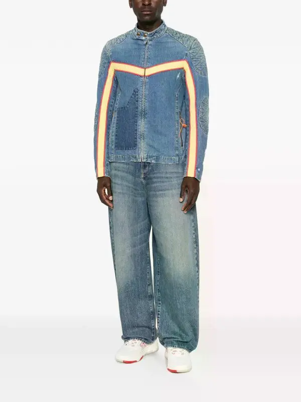 Moschino Panelled Quilted-shoulder Denim Jacket