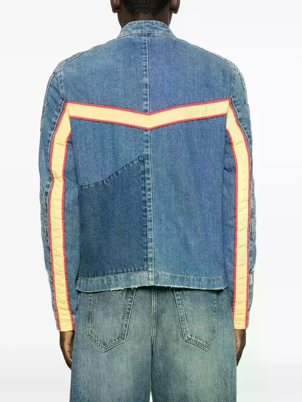 Moschino Panelled Quilted-shoulder Denim Jacket