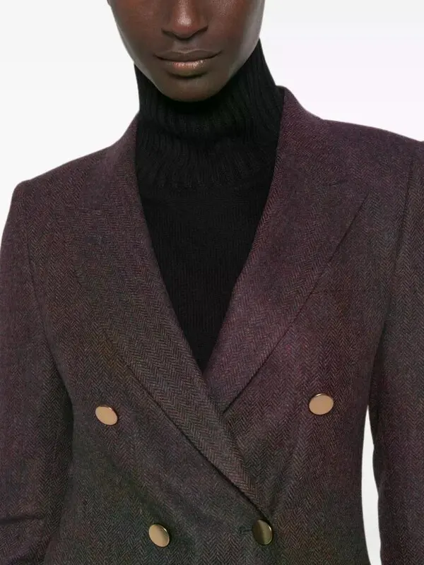 Tagliatore Herringbone-pattern Double-breasted Blazer