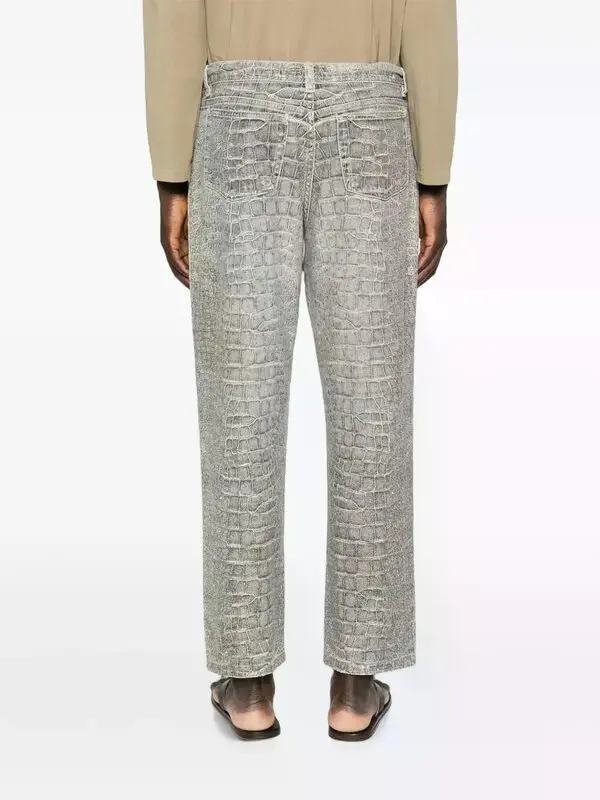 Roberto Cavalli 1990s Crocodile-effect Trousers