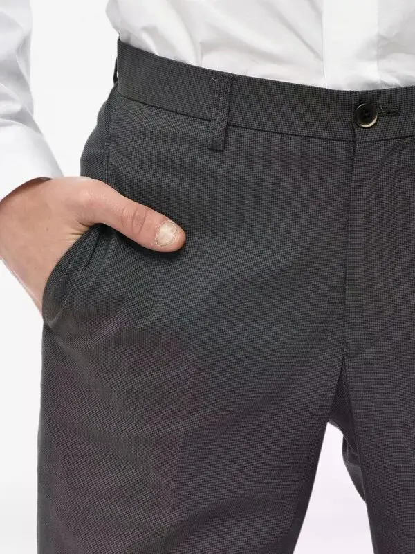Corneliani Sportive Soft Micro-check Tailored Trousers