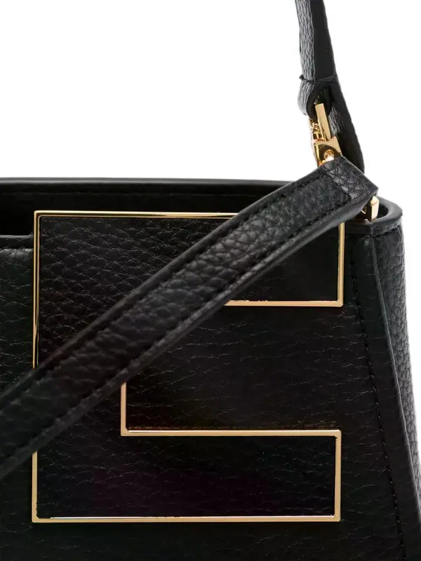 Elisabetta Franchi Logo-plaque Pebbled-effect Tote Bag
