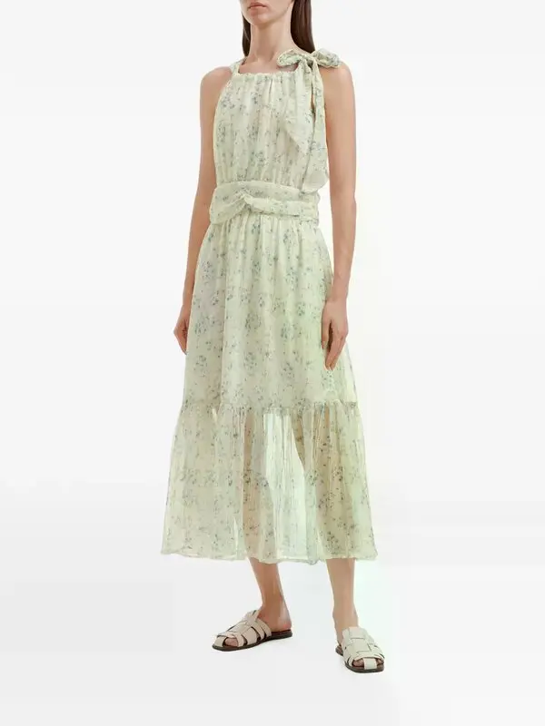 B+AB Floral-print Tiered Midi Dress