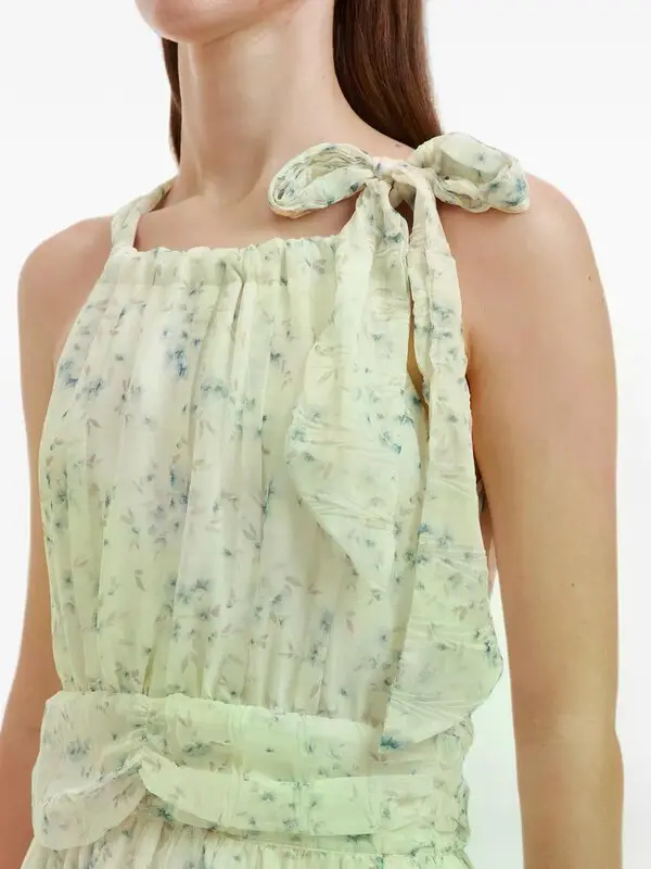 B+AB Floral-print Tiered Midi Dress