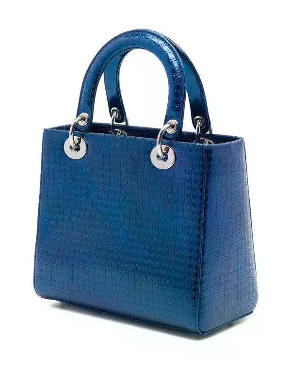 Dior Medium Metallic Patent Microcannage Lady Satchel