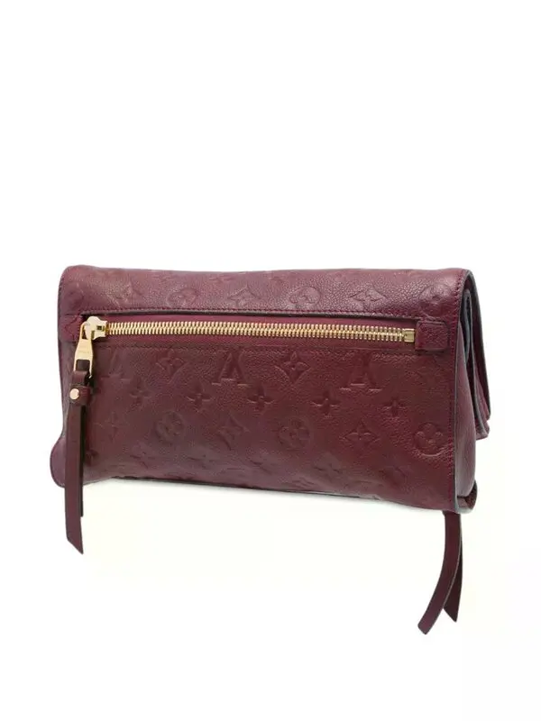 LOUIS VUITTON Monogram Empreinte Petillante Clutch Bag - Red
