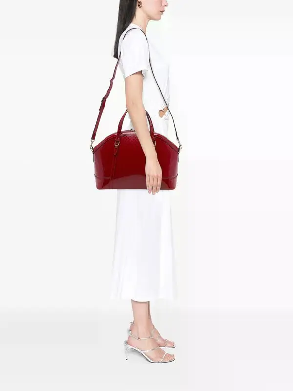 Gucci 2016-2026 Large Microguccissima Patent Nice Dome Satchel