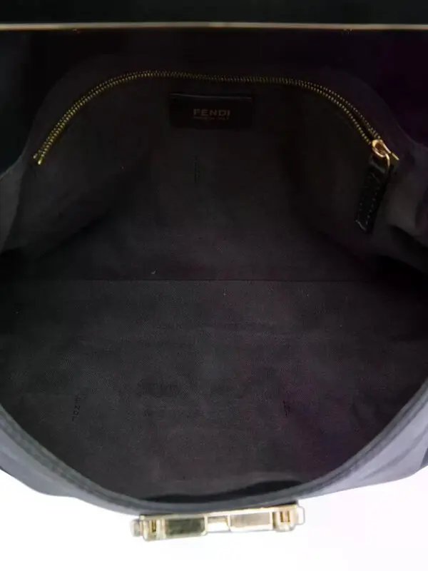 Fendi 2010-2026 Leather Maxi Baguette Flap Bag Shoulder Bag