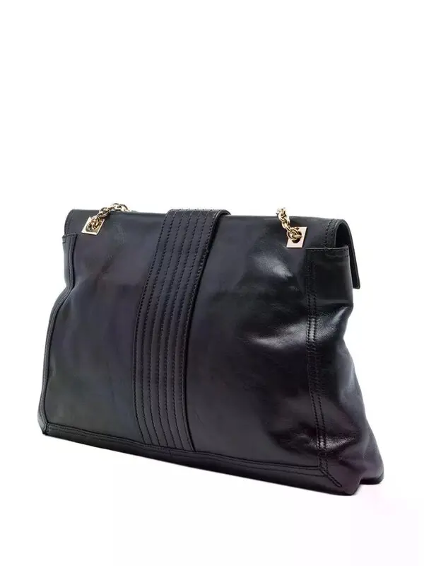 Fendi Leather Maxi Baguette Flap Shoulder Bag