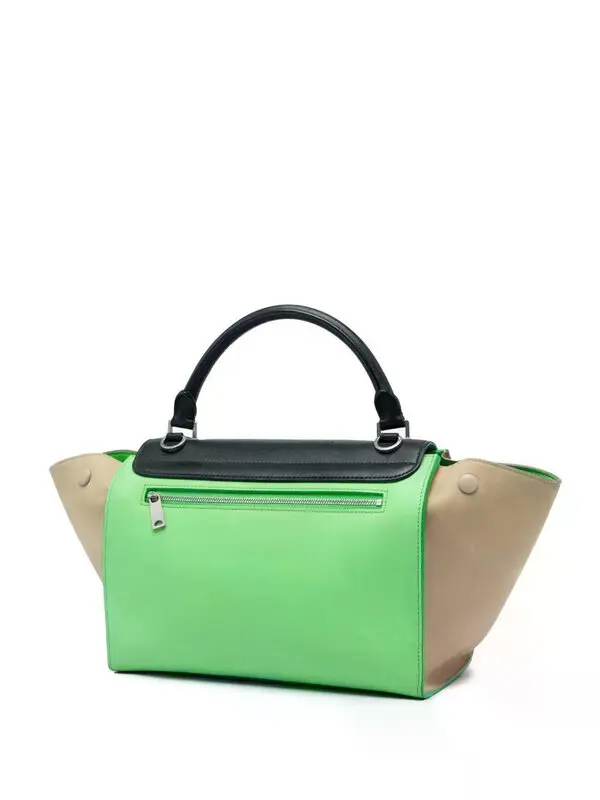 Celine 2016 Small Tricolor Leather Trapeze Satchel