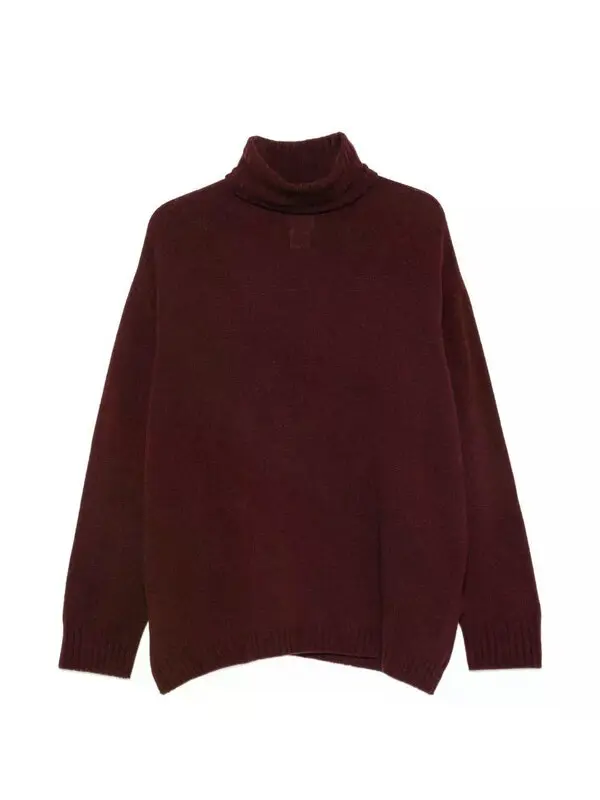 ALYSI Turtleneck Side-slit Sweater