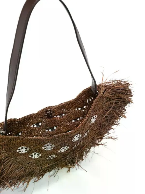 Rabanne Crescent Moon Fringed Shoulder Bag