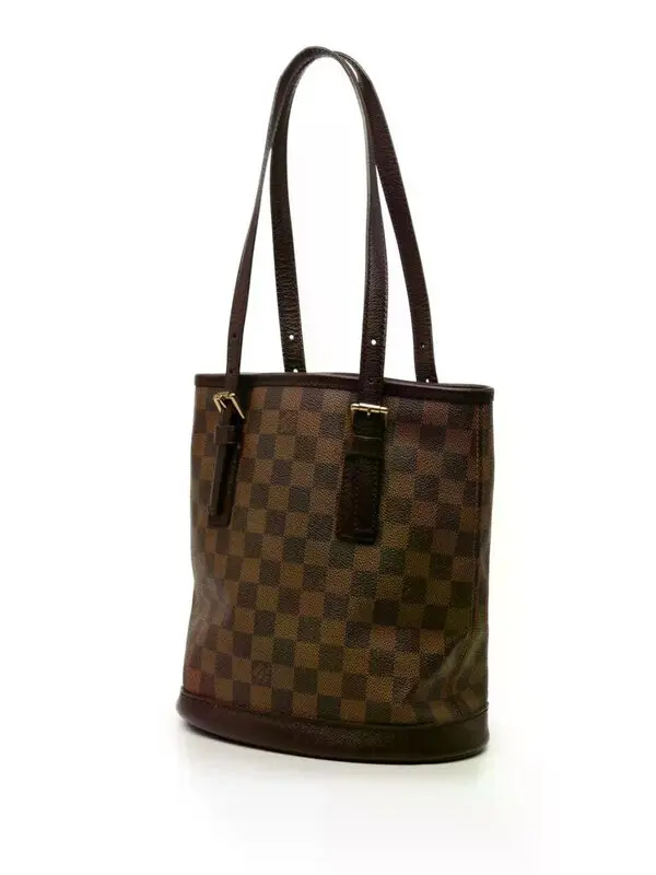 LOUIS VUITTON 2004 Damier Ebene Marais Bucket Bag