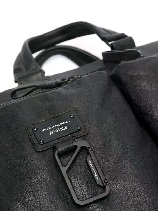PIQUADRO Logo-plaque Leather Bag