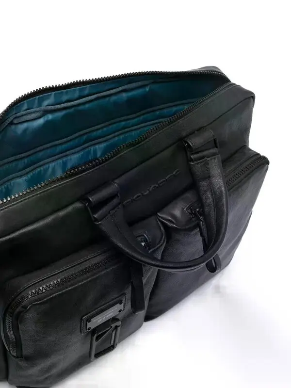 PIQUADRO Logo-plaque Leather Bag