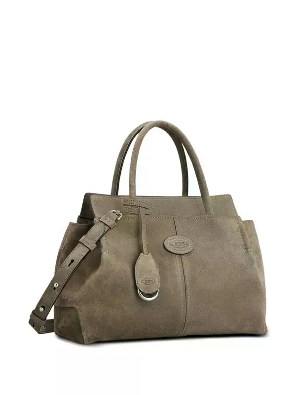 TOD'S Logo-patch Suede Tote Bag