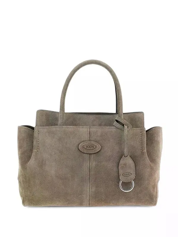 TOD'S Suede Tote Bag With Logo Patch