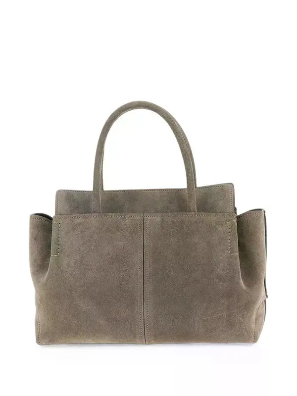 TOD'S Suede Tote Bag With Logo Patch