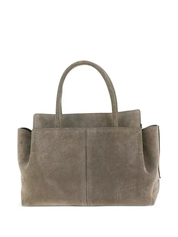 TOD'S Suede Tote Bag With Logo Patch
