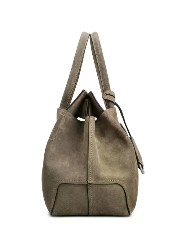 TOD'S Suede Tote Bag With Logo Patch
