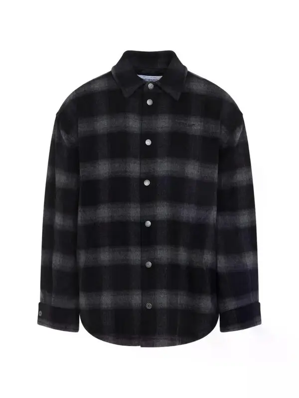 Off-White Check-pattern Wool Jacket