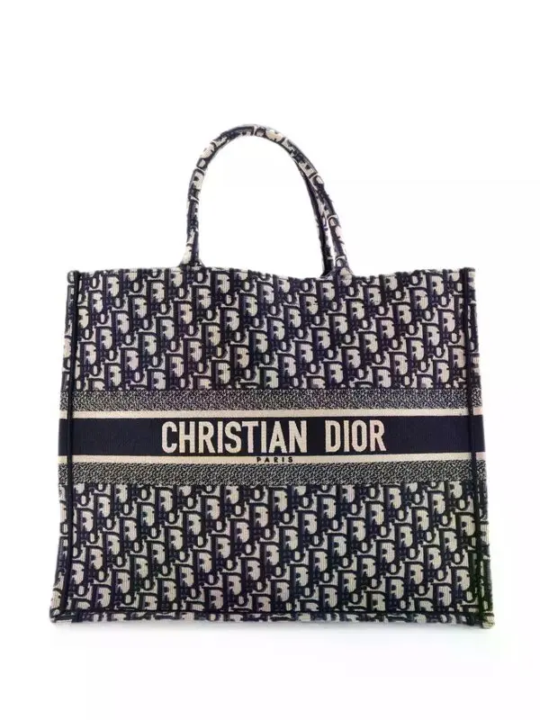 Dior Book Oblique Canvas Large Tote Bag
