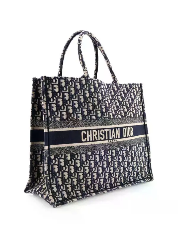 Dior Book Oblique Canvas Large Tote Bag