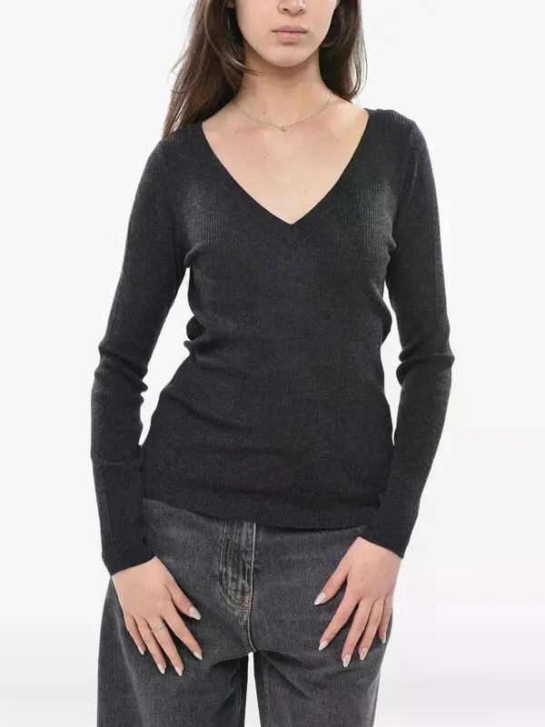 P.a.r.o.s.h Ribbed-knit V-neck Sweater