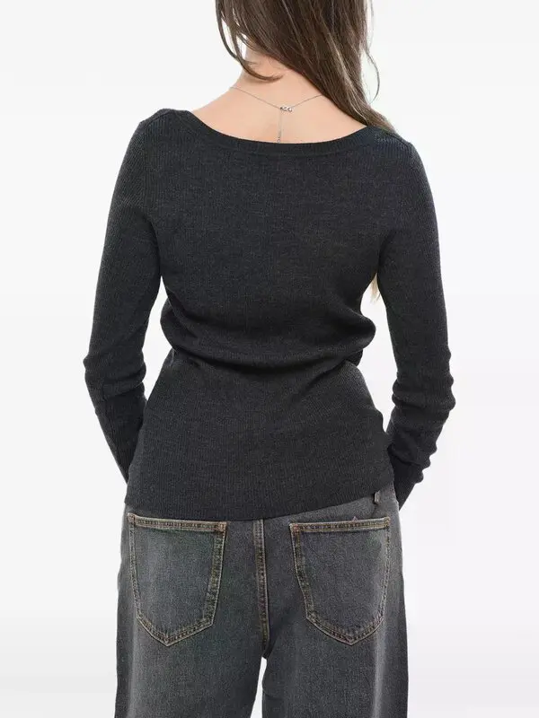 P.a.r.o.s.h Ribbed-knit V-neck Sweater
