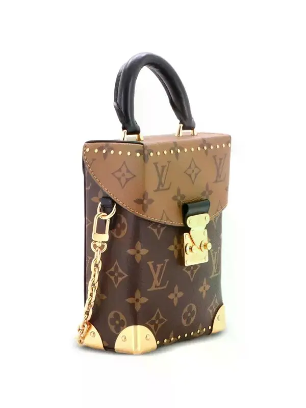 LOUIS VUITTON Studded Reverse Monogram Canvas Camera Box Nm Handbag
