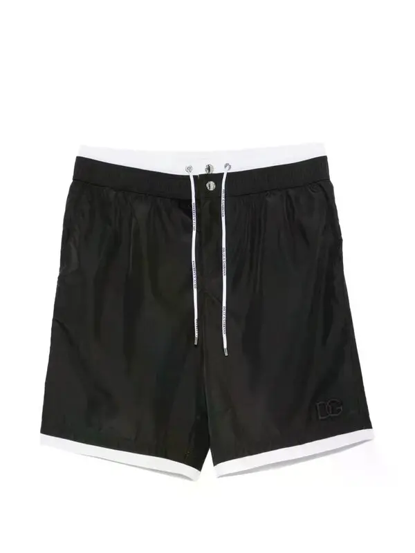 Dolce & Gabbana Dg Logo Swim Shorts - Black