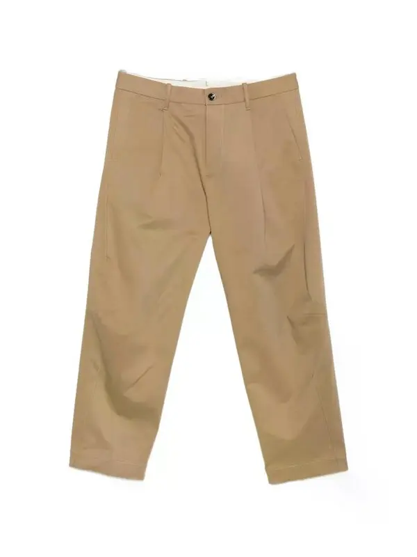 NINE:INTHE:MORNING Pleated Straight-leg Trousers - Neutrals