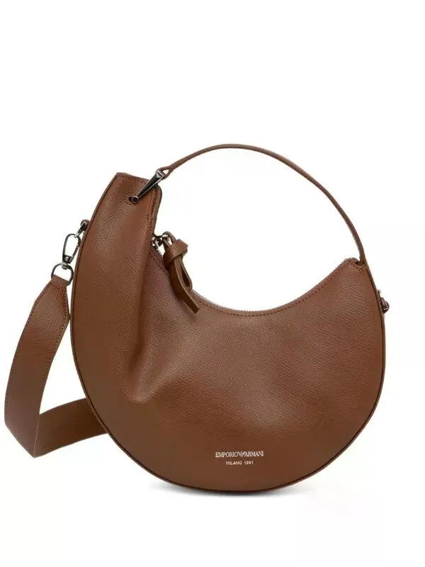 Emporio Armani 1981 Mini Leather Hobo Bag - Brown