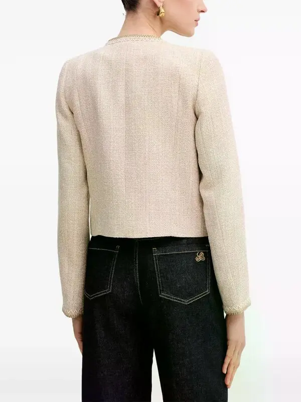 Luisa Spagnoli Vasari Bouclé Jacket With Braided Trim