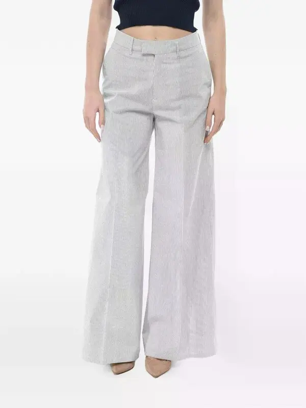 BERWICH Nina Striped Wide-leg Trousers