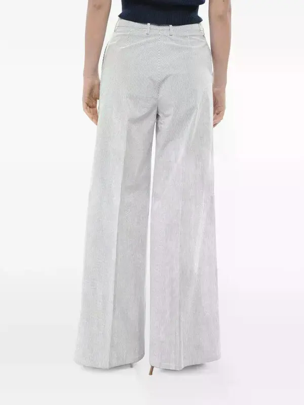 BERWICH Nina Striped Wide-leg Trousers