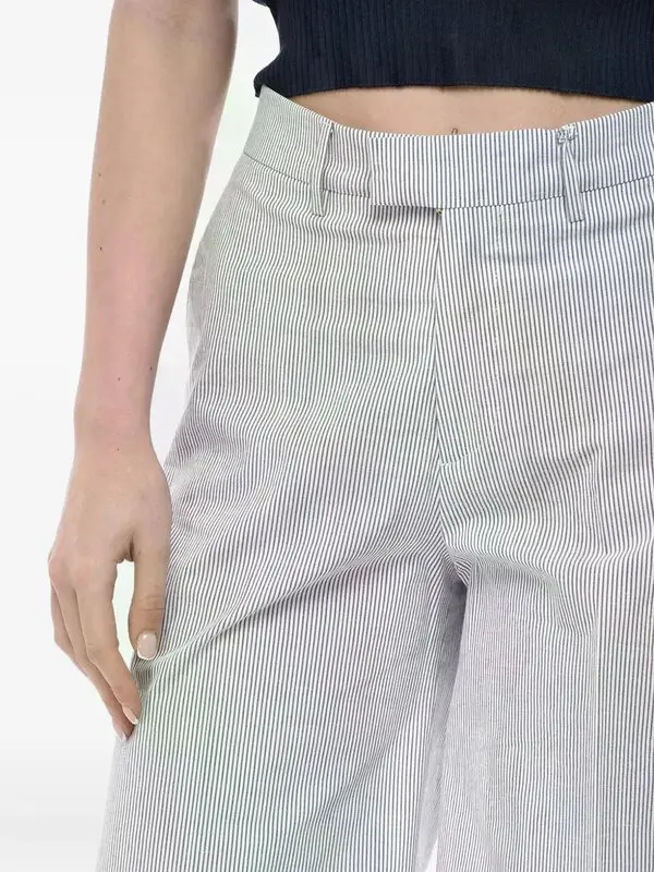BERWICH Nina Striped Wide-leg Trousers