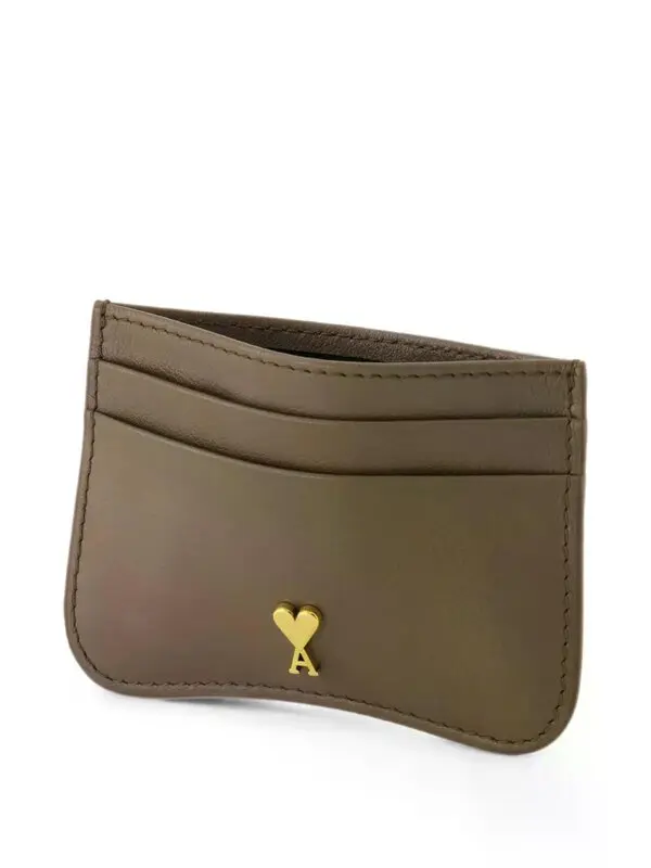 AMI Paris Paris Paris Zipped Cowhide Leather Card Holder
