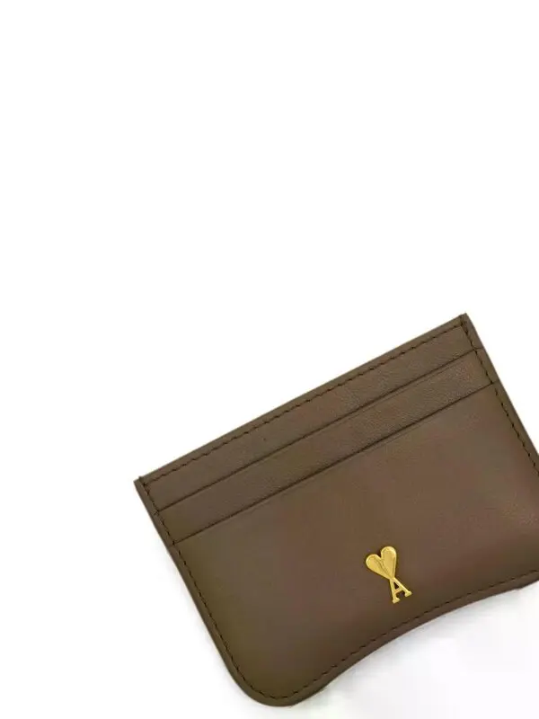 AMI Paris Paris Paris Zipped Cowhide Leather Card Holder