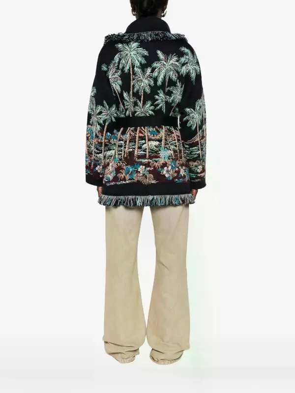 Alanui Fringe-trimmed Jacquard Coat