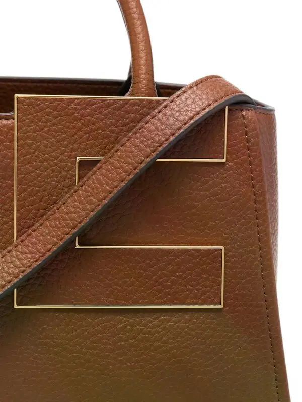 Elisabetta Franchi Logo-plaque Grained Tote Bag