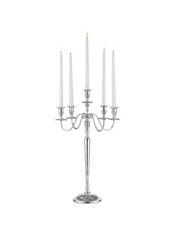 ENZO DE GASPERI Engraved Five-arm Candelabra