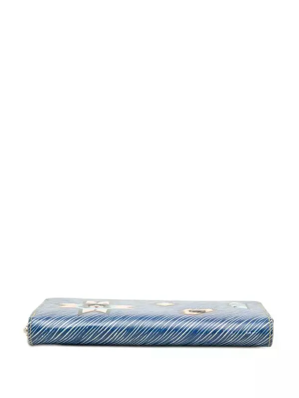 LOUIS VUITTON 2015 Epi Denim Azteque Zippy Wallet Long Wallets