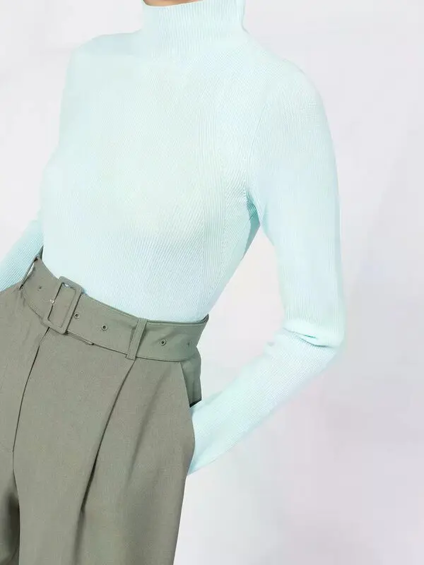Helmut Lang Knitted Long Sleeve Roll Neck Top