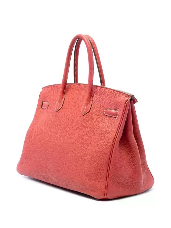 Hermès Clemence Birkin Retourne 35 Handbag - Red