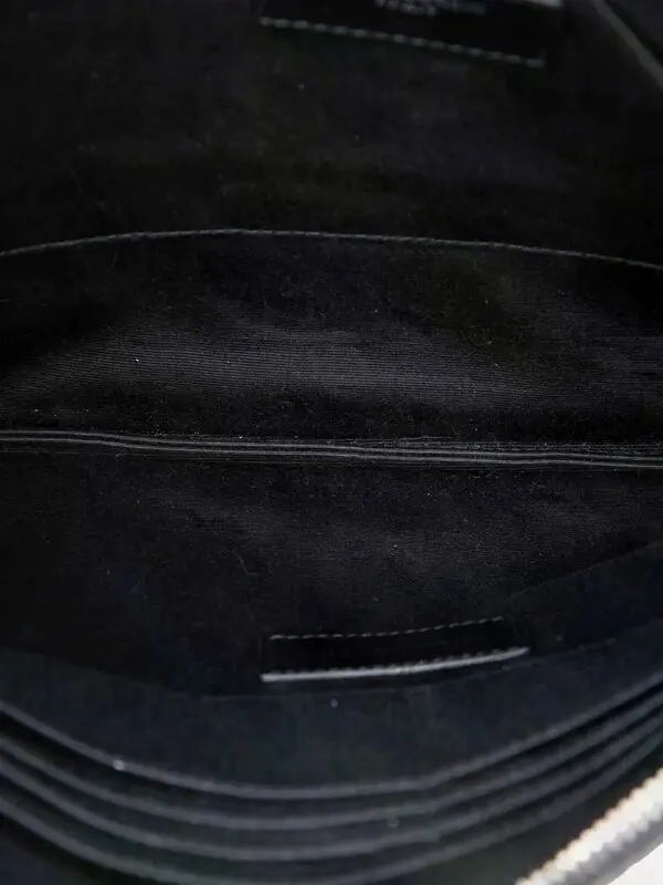 Saint Laurent 2017 Croc Embossed Leather Clutch Bag