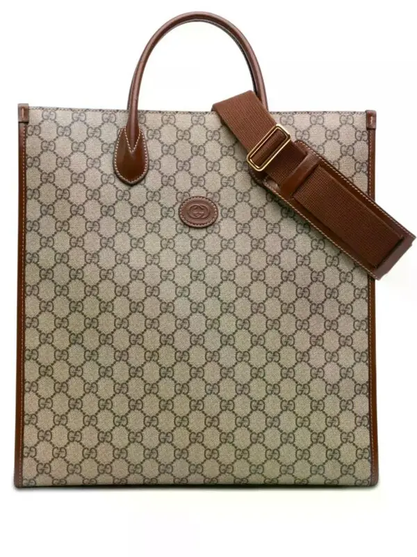Gucci 2016-2026 Medium Gg Supreme Interlocking G Tote Satchel