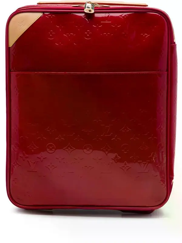LOUIS VUITTON Monogram Vernis Pégase 45 Travel Bag - Red