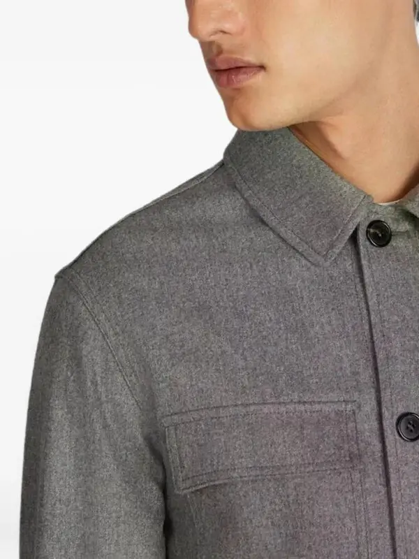 SLOWEAR Flannel-wool Shirt Jacket