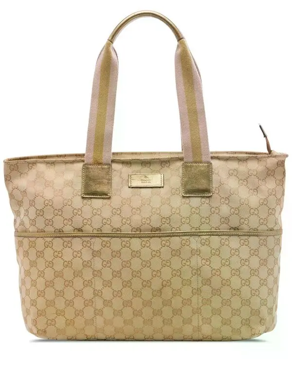 Gucci 2016-2026 Gg Canvas Web Tote Bag